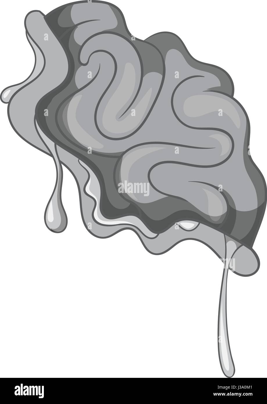 Zombie brain icon monochrome Stock Vector Image & Art - Alamy