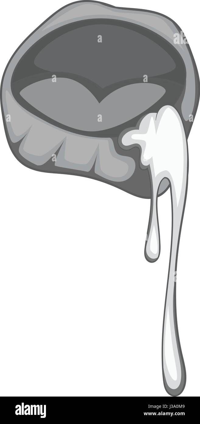 Zombie mouth with mucus icon monochrome Stock Vector Image & Art - Alamy