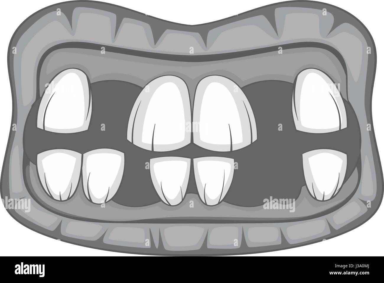 Zombie teeth icon monochrome Stock Vector Image & Art - Alamy