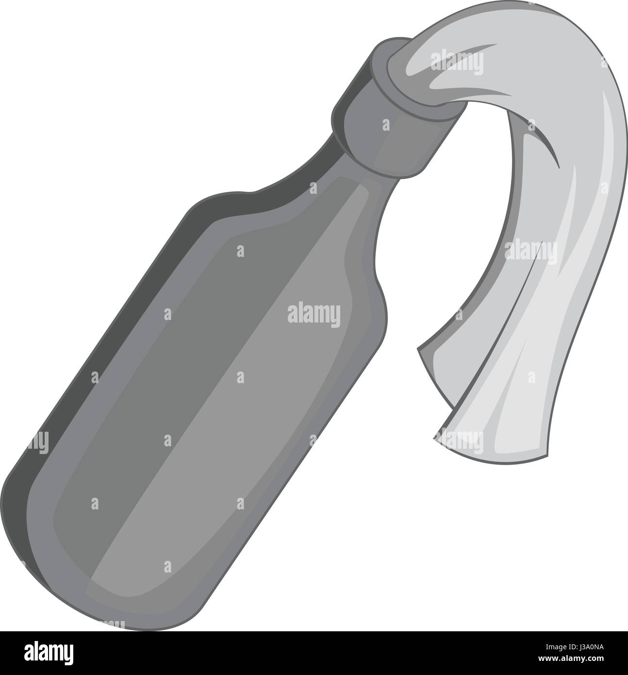 Glass bottle filled with gasoline icon monochrome Stock Vector Image ...