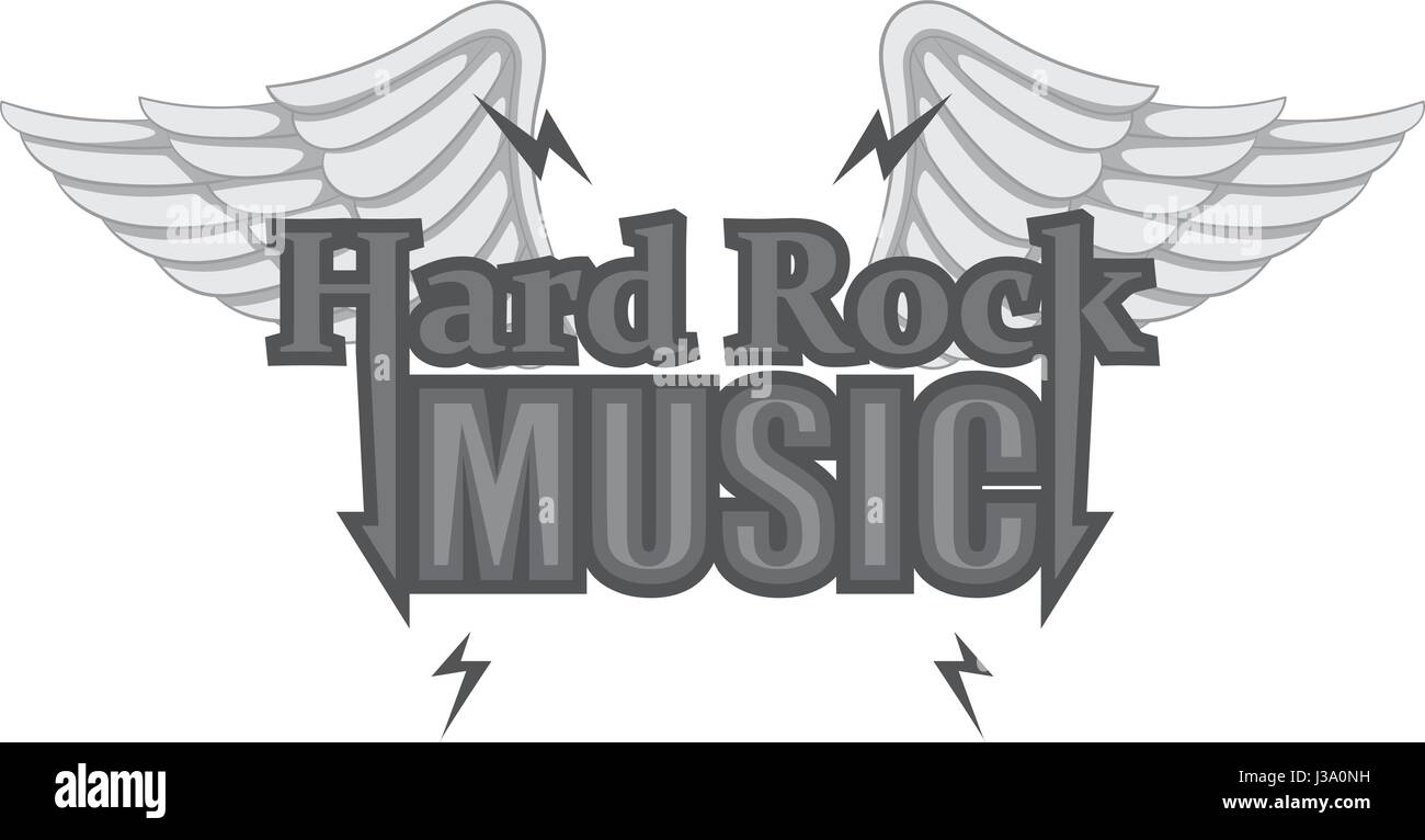 Hard rock music icon monochrome Stock Vector Image & Art - Alamy