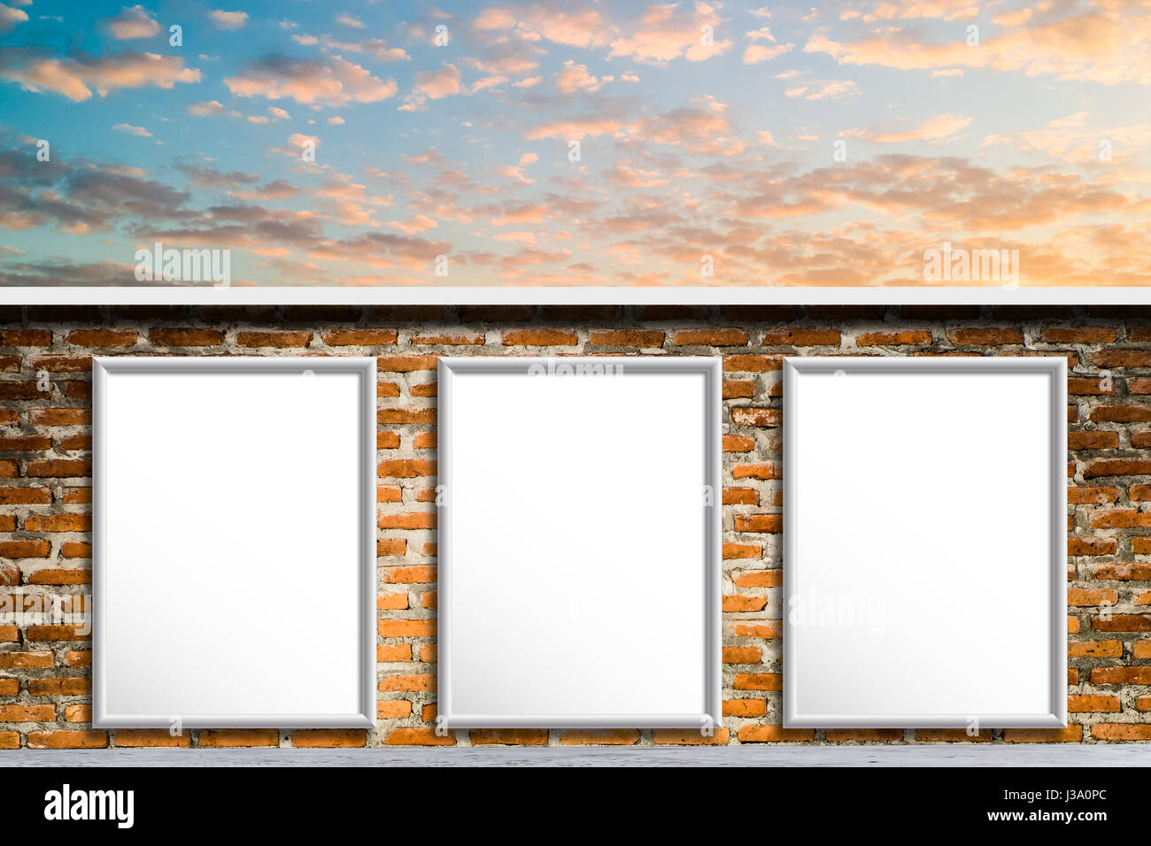 Blank picture frames for text or picture montage Stock Photo - Alamy