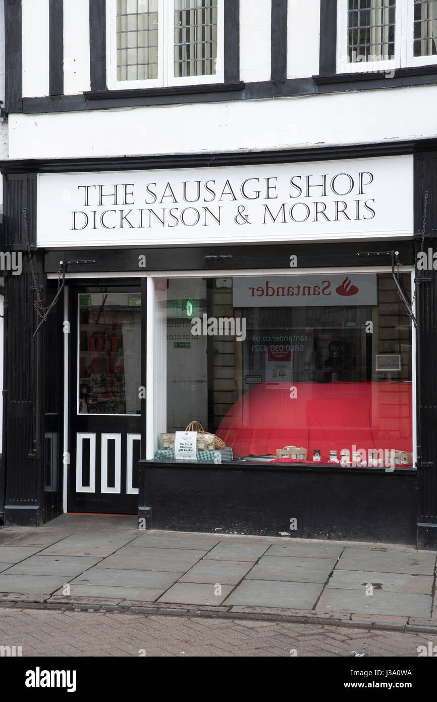The sausage Shop Dickinson & Morris in Melton Mowbray Stock Photo - Alamy