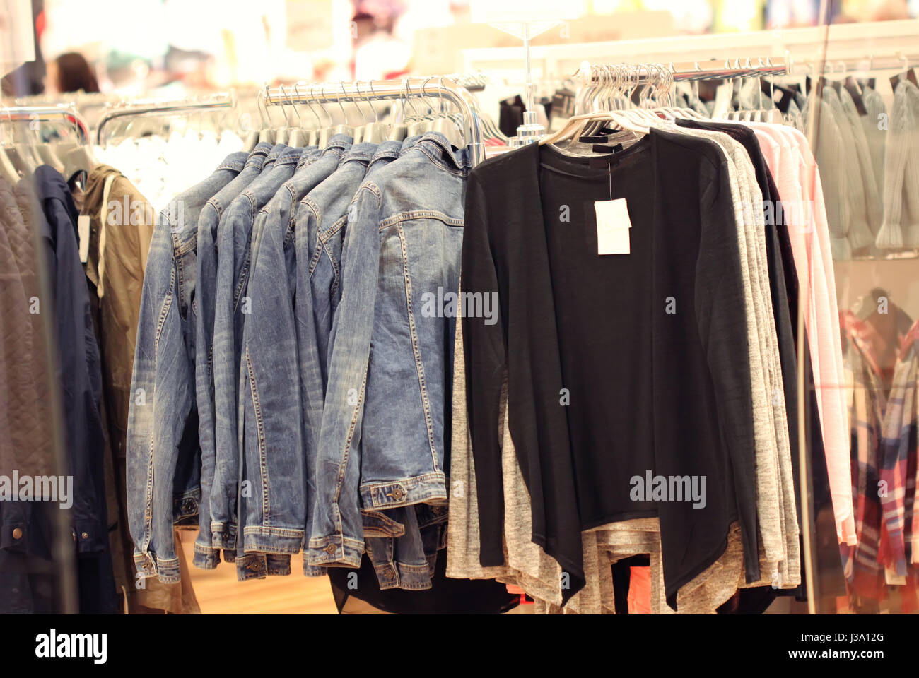 Clothes on display Stock Photo - Alamy