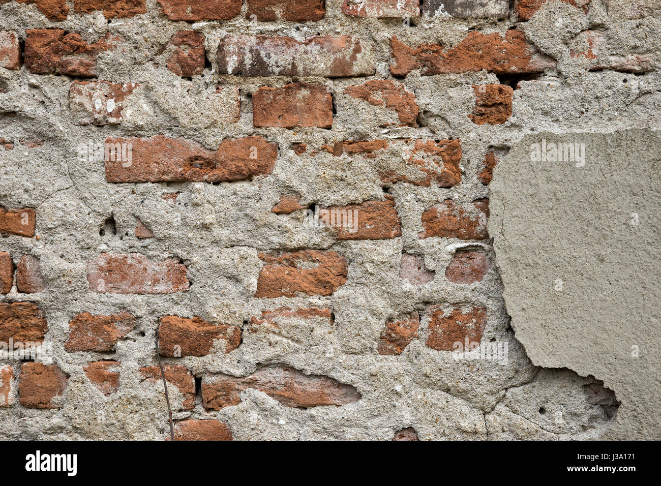 The bricks in the wall of an old ruined building Stock Photo - Alamy