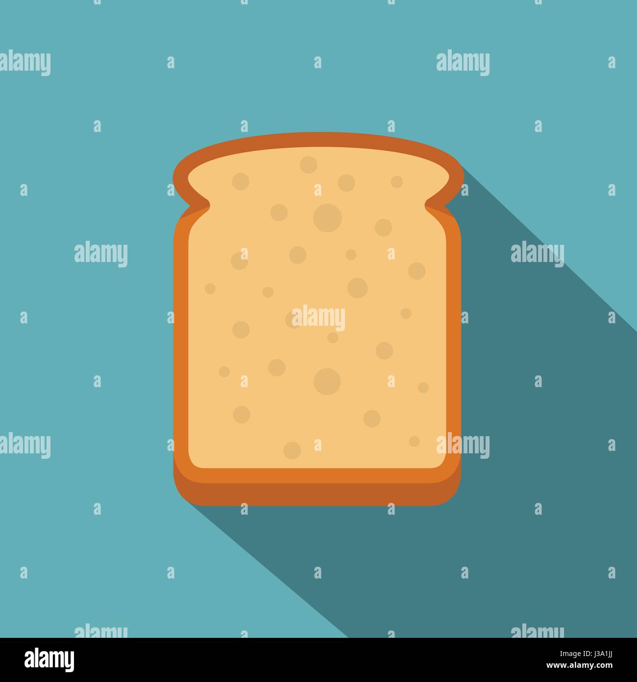 Slice of white bread icon, flat style Stock Vector Image & Art - Alamy