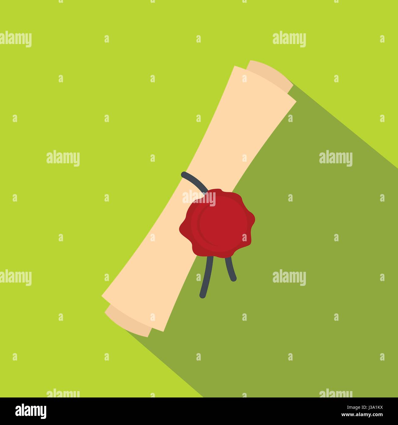 Rolled up graduation diploma scroll Stock Vector Images - Alamy