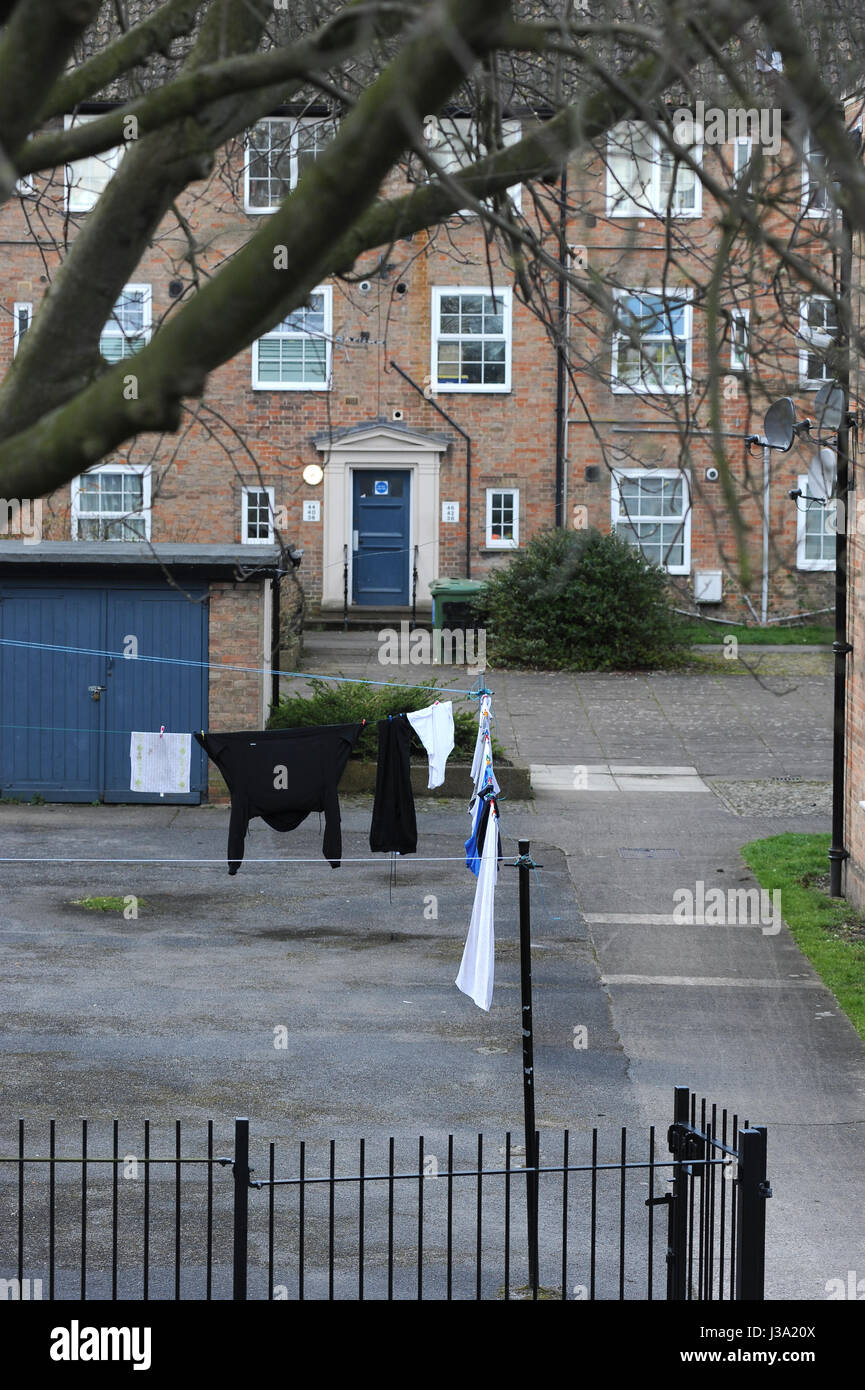 Washing line seen from the City Walls of York Stock Photo - Alamy