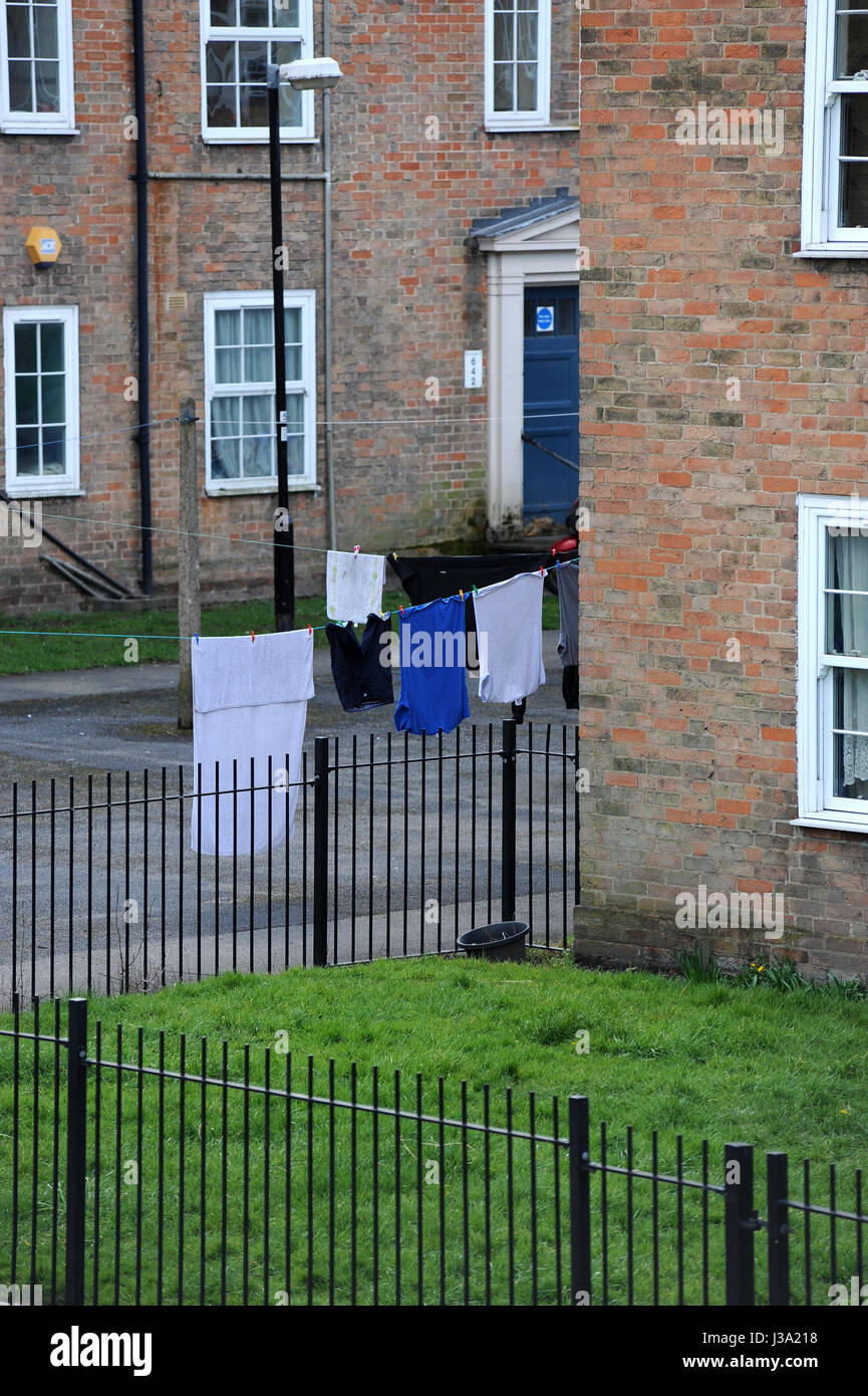 Washing line seen from the City Walls of York Stock Photo - Alamy