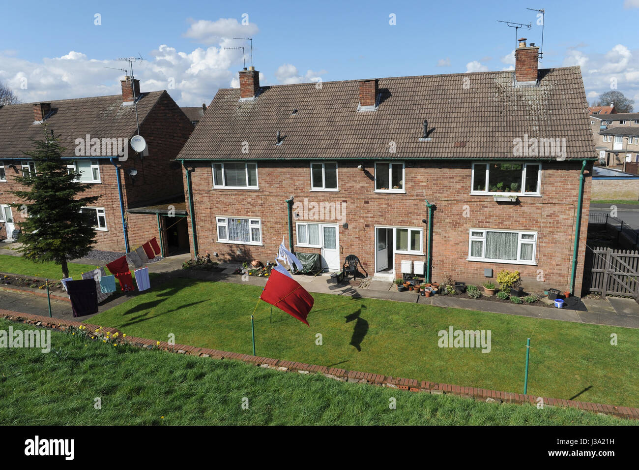 Washing line seen from the City Walls of York Stock Photo - Alamy