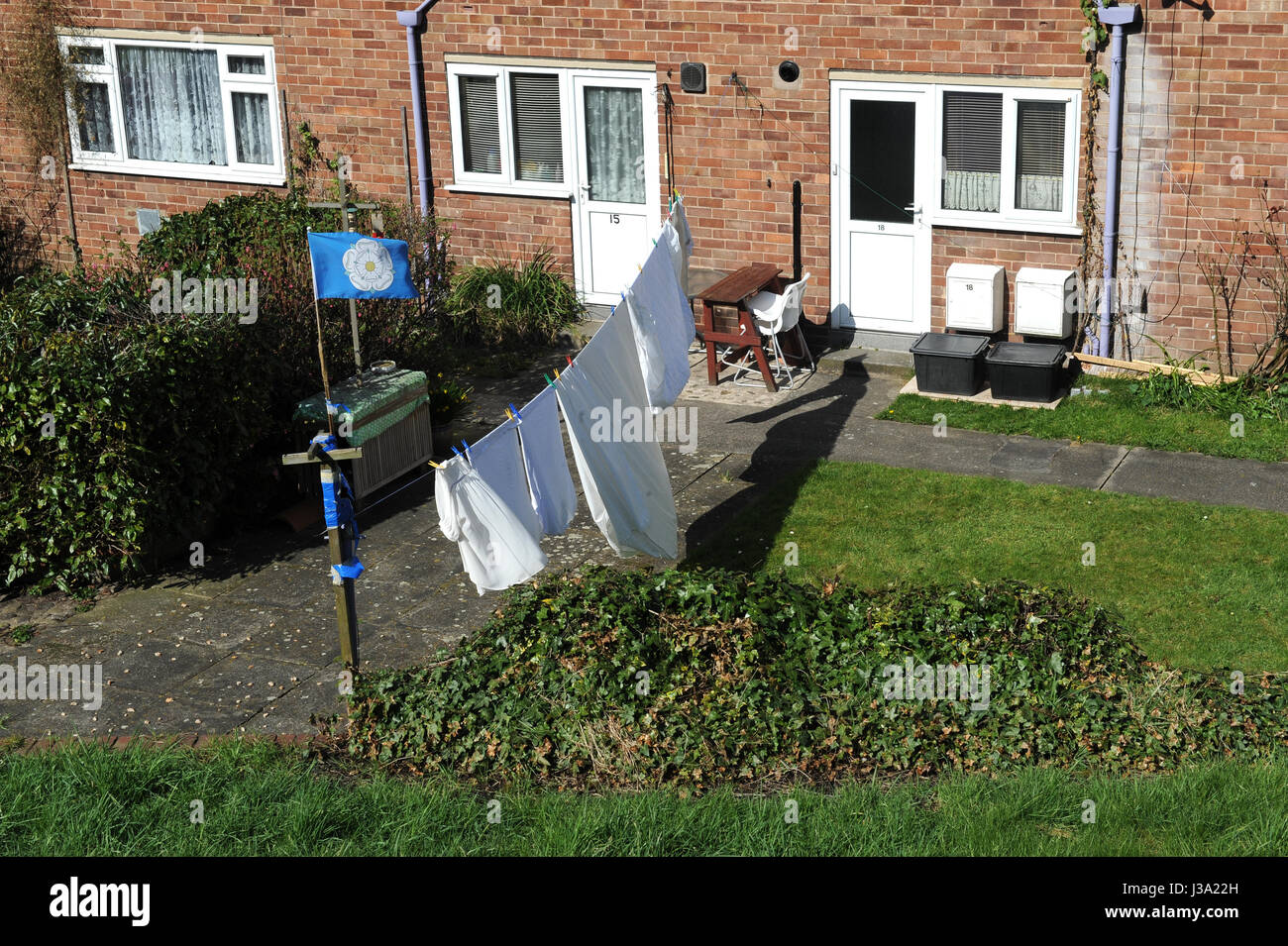 Washing line seen from the City Walls of York Stock Photo - Alamy
