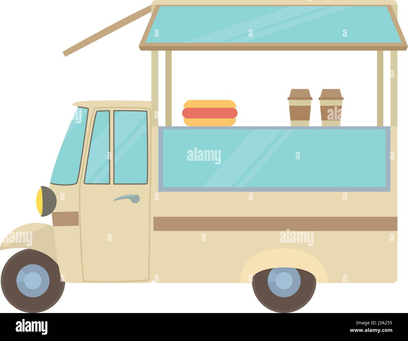 Auto cafe icon, cartoon style Stock Vector Image & Art - Alamy