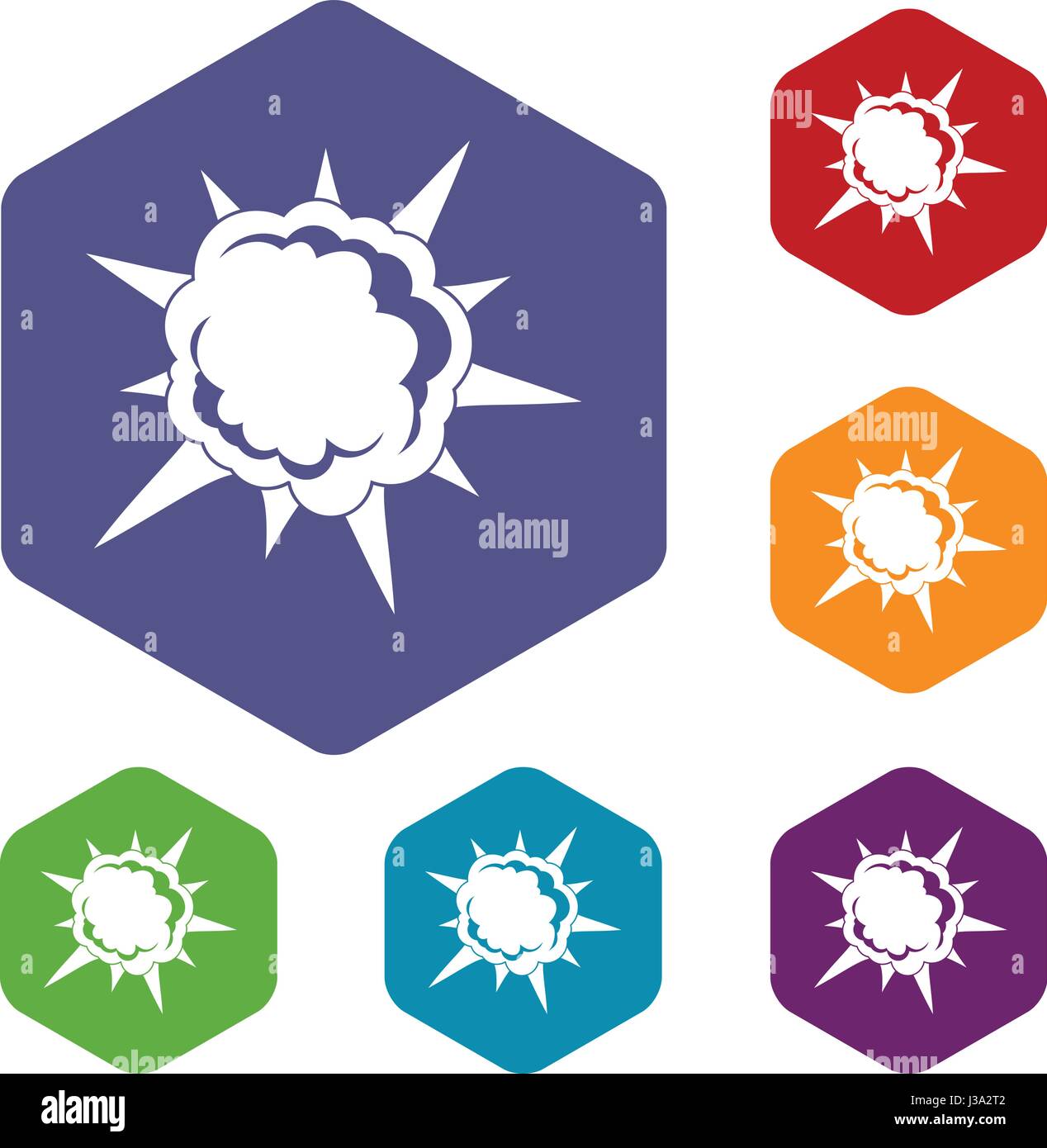 Illustration blast powerful weapon Stock Vector Images - Alamy