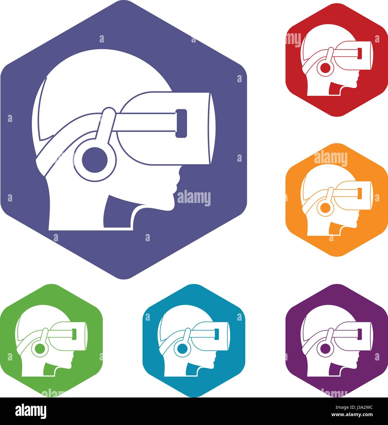 Hexagon innovative logo hi-res stock photography and images - Alamy