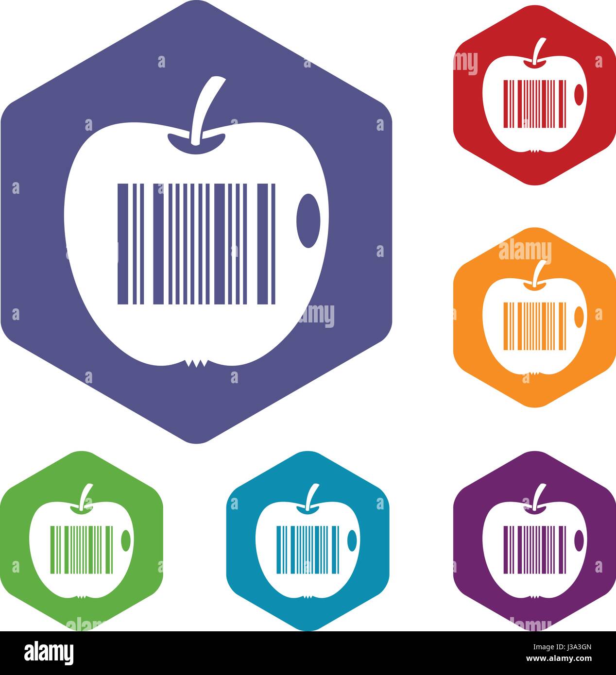 Code to represent product identification icons set Stock Vector Image ...