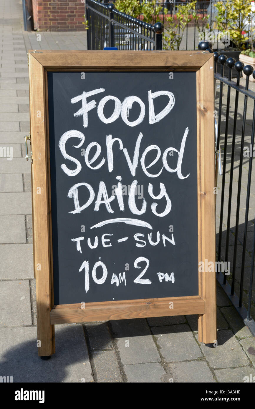 Served here sign hi-res stock photography and images - Alamy