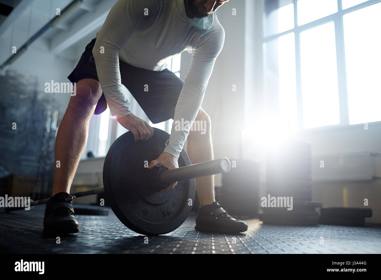 Heavy Powerlifting in Gym Stock Photo - Alamy