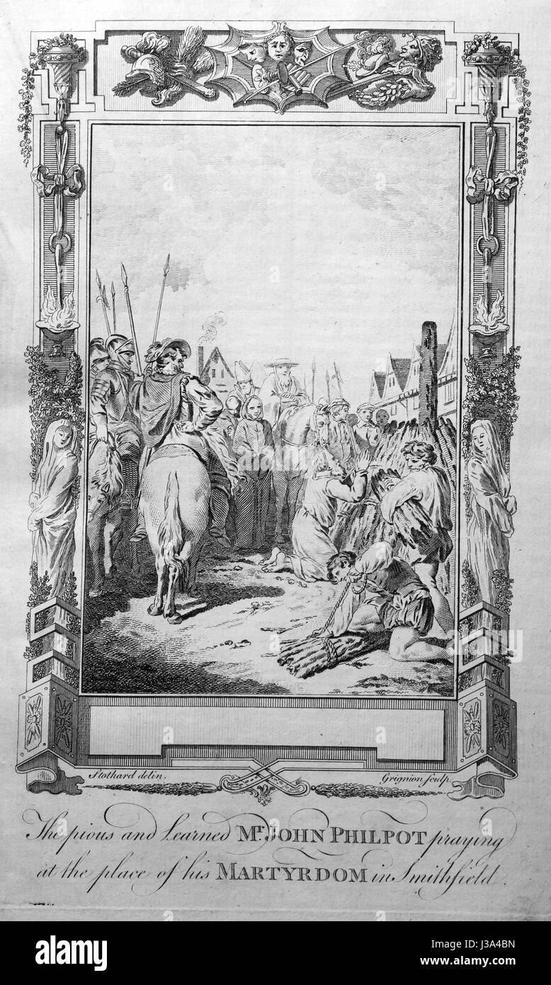 The pious and learned Mr John Philpot praying at the place of his ...