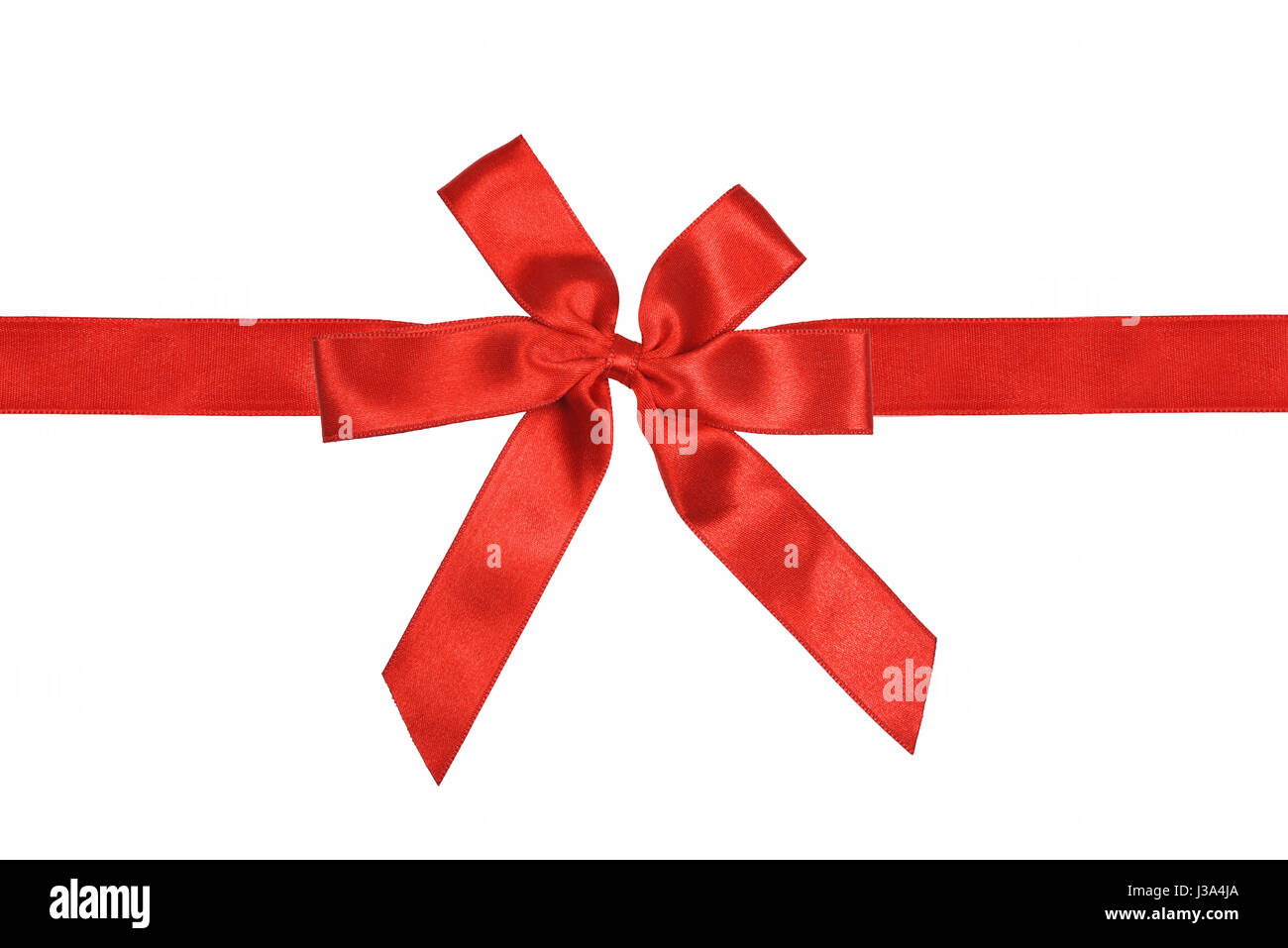 Shiny red ribbon on white background with copy space Stock Photo - Alamy