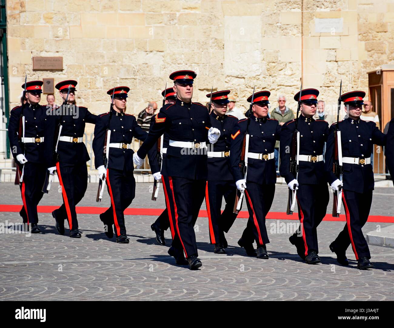 Military parade after the arrival of political dignitaries for the EPP ...