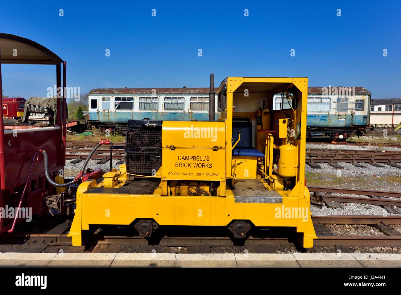 Golden valley light railway simplex diesel locomotive Stock Photo - Alamy
