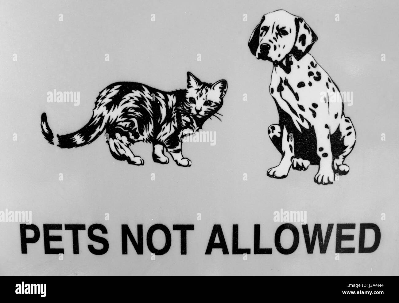 Warning sign: pets not allowed Stock Photo - Alamy