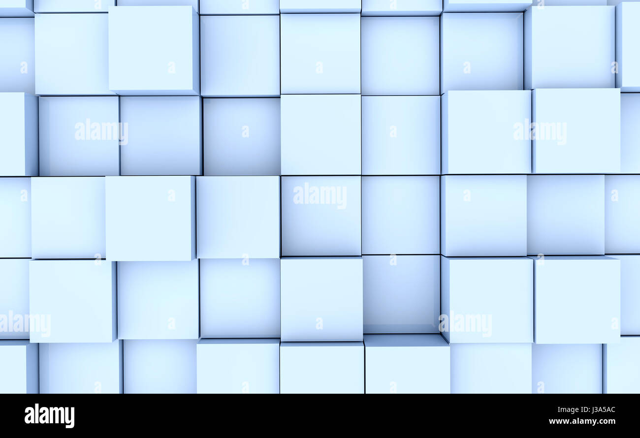 Abstract image of many blue cubes background Stock Photo - Alamy