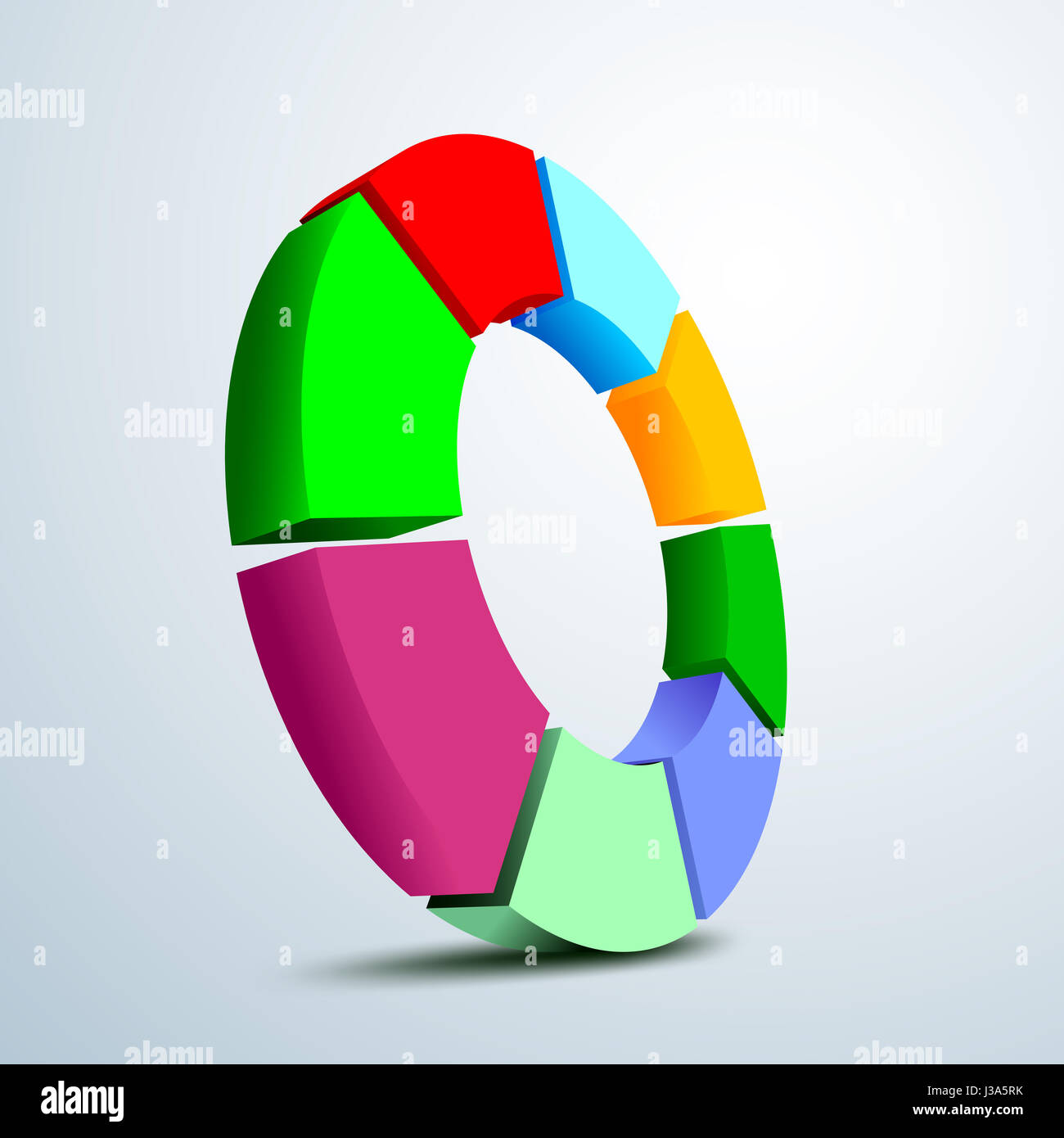 A circular 3D logo isolated on a grey background Stock Photo - Alamy