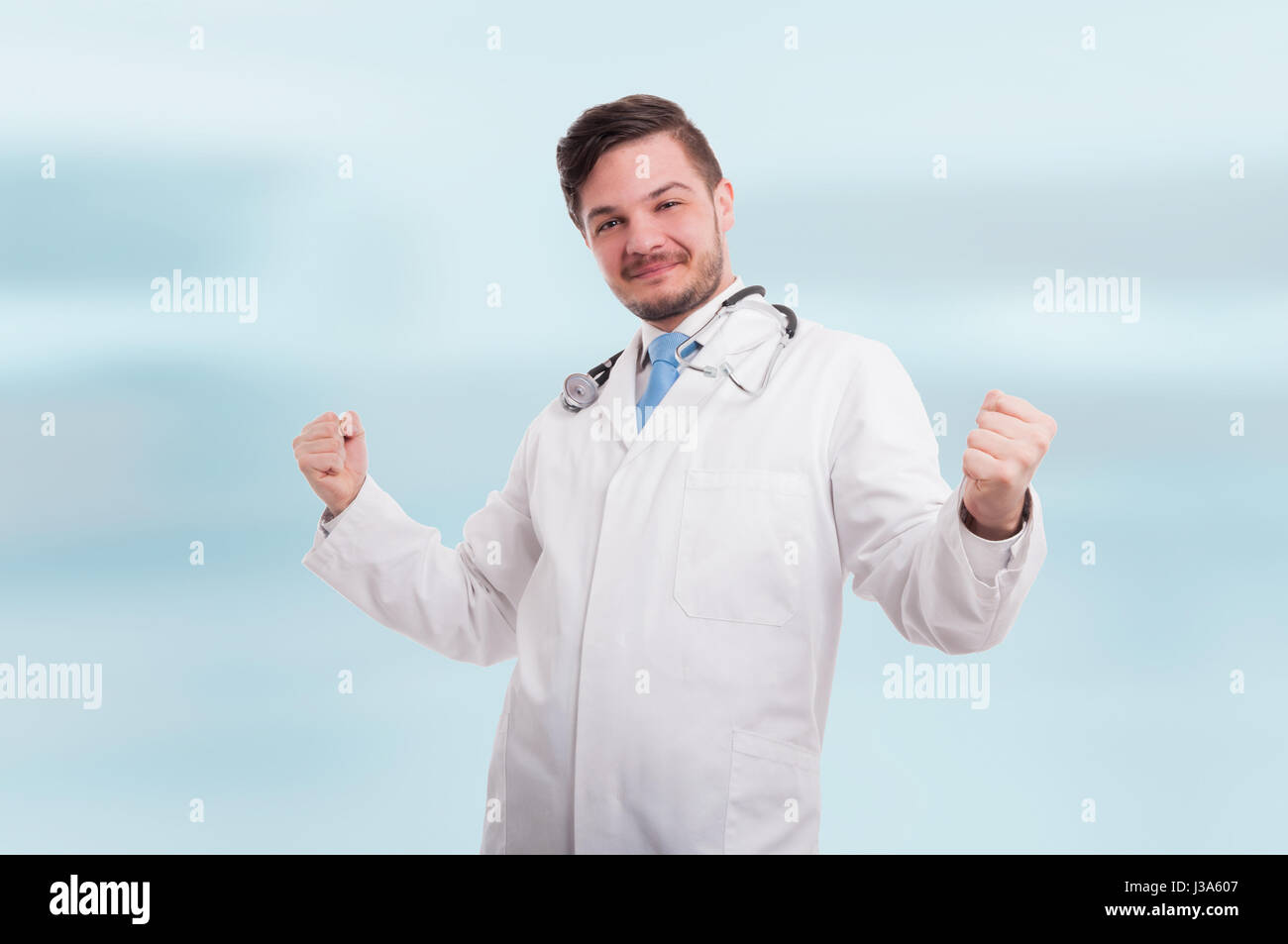 Doctor celebrating hi-res stock photography and images - Alamy