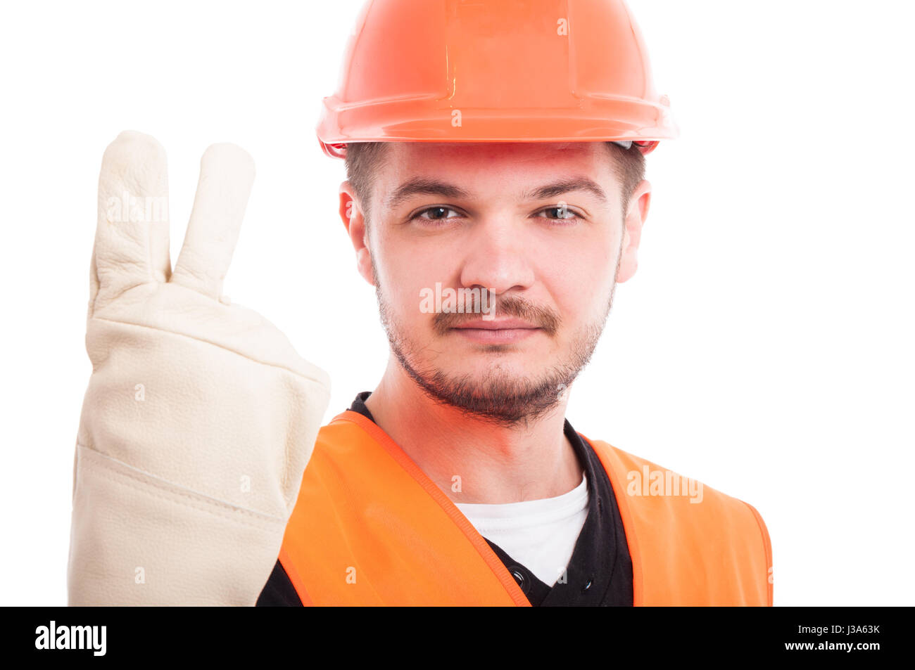 Smiling construction worker hi-res stock photography and images - Alamy