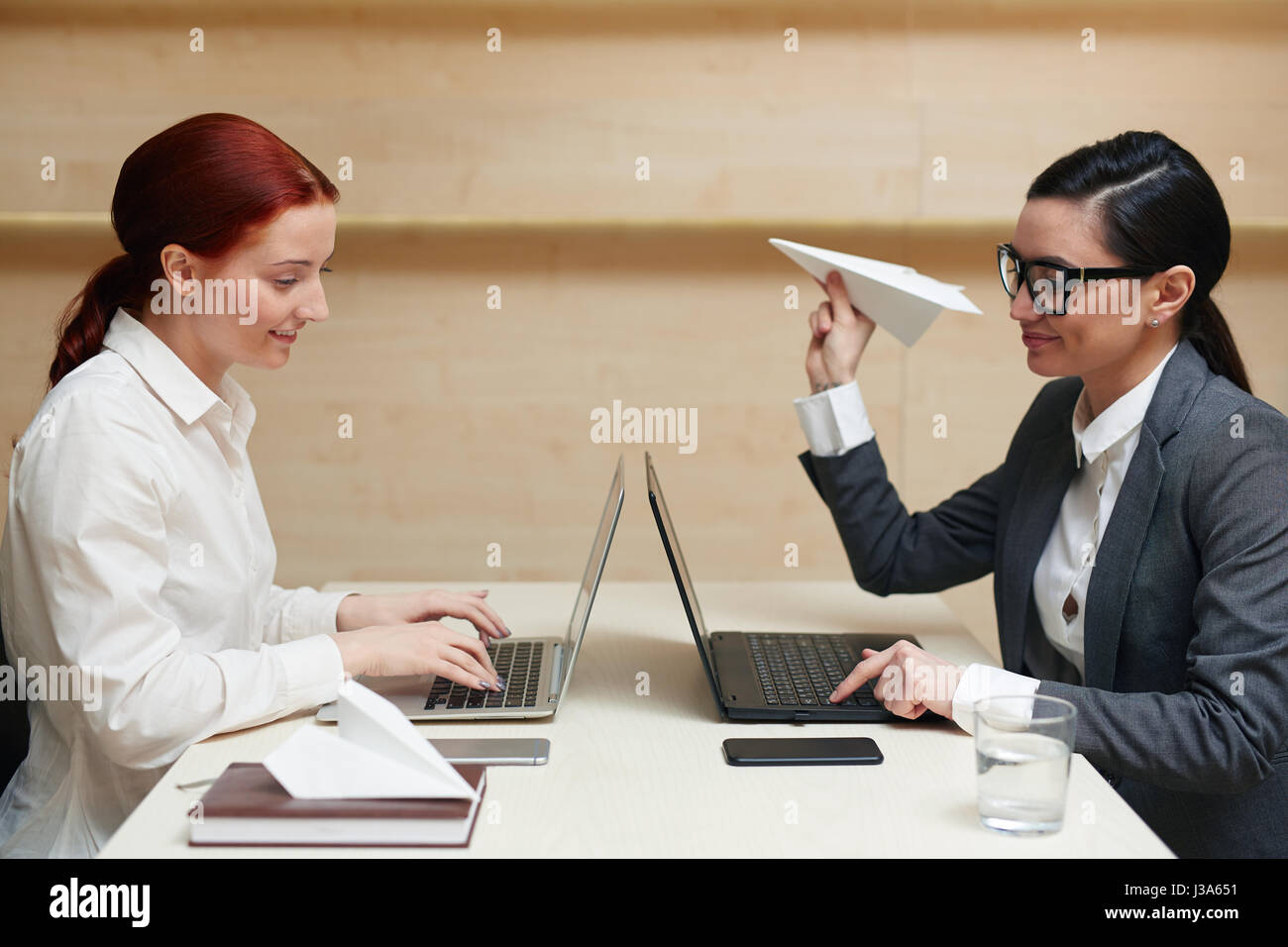 Financial Managers Having Fun in Office Stock Photo - Alamy