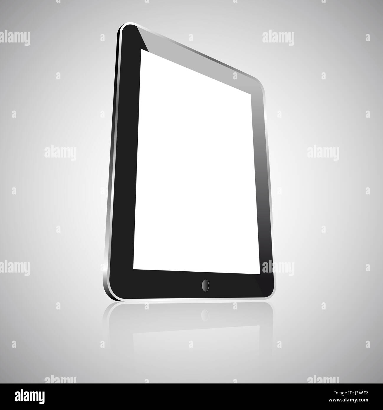 A realistic empty black tablet isolated Stock Photo - Alamy