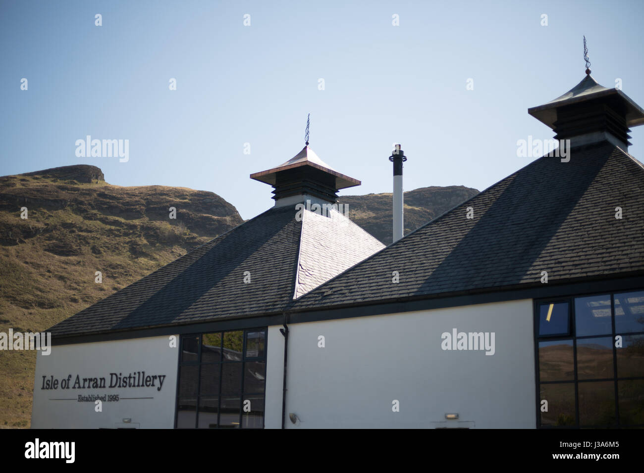 The Isle of Arran whisky distillery, in Lochranza, on Isle of Arran ...