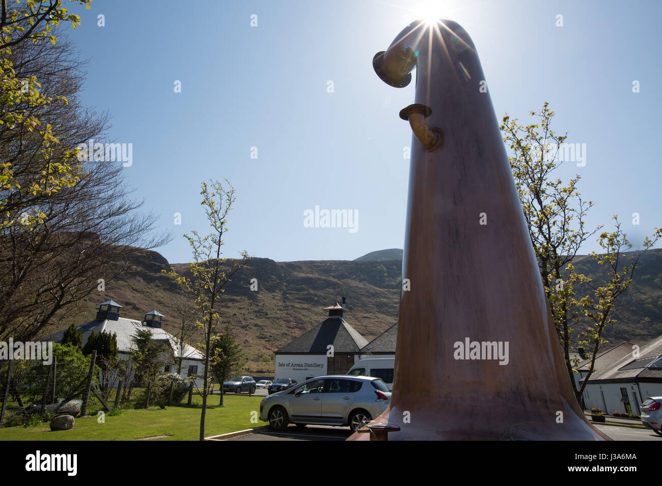 The Isle of Arran whisky distillery, in Lochranza, on Isle of Arran ...