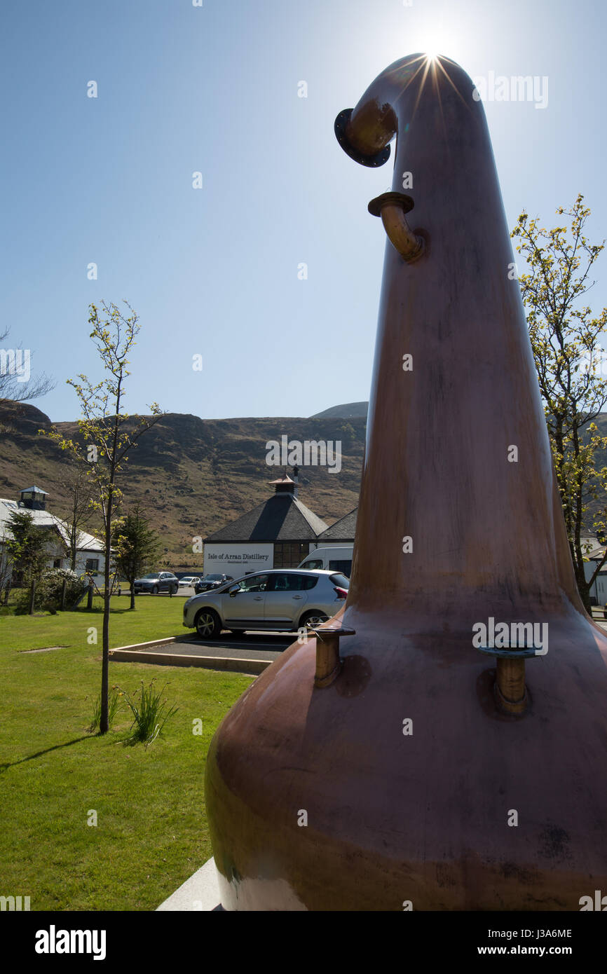 The Isle of Arran whisky distillery, in Lochranza, on Isle of Arran ...