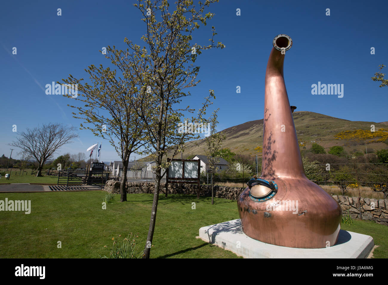 The Isle of Arran whisky distillery, in Lochranza, on Isle of Arran, Scotland, on 3 May 2017 ...