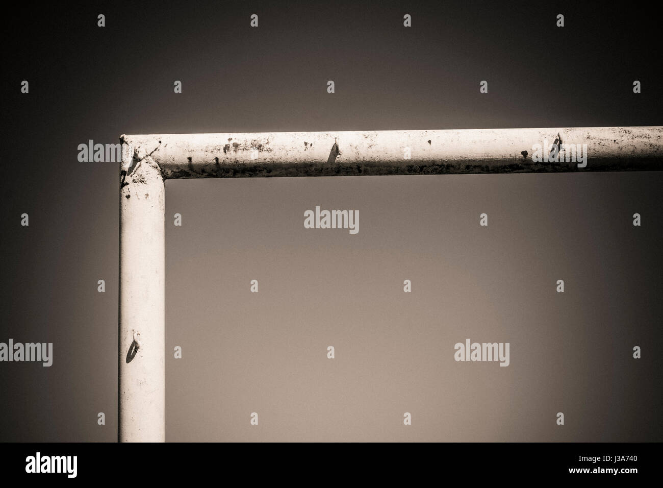 Football goal crossbar Stock Photo - Alamy