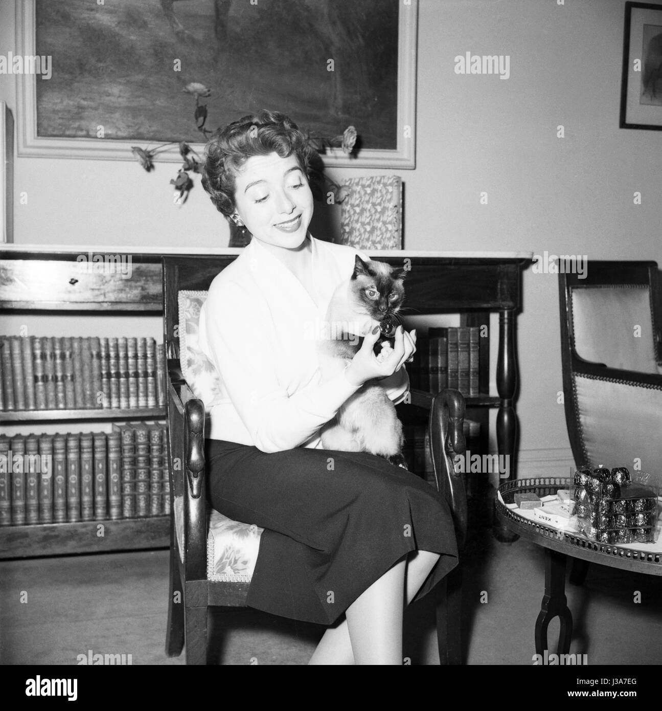 Marthe Mercadier, at home, c.1955 Stock Photo - Alamy