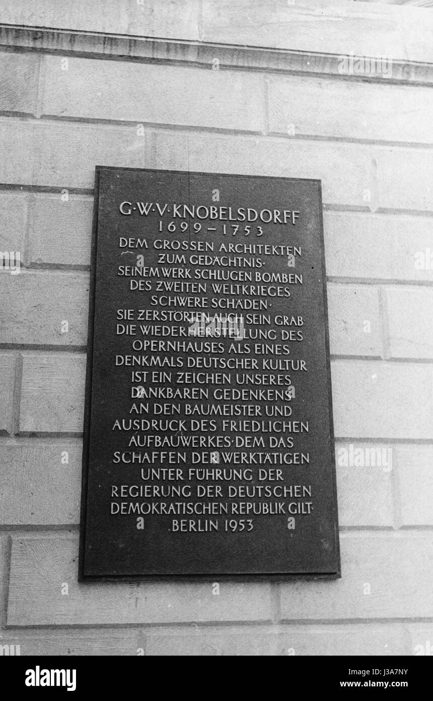 Plaque in East Berlin, 1955 Stock Photo - Alamy