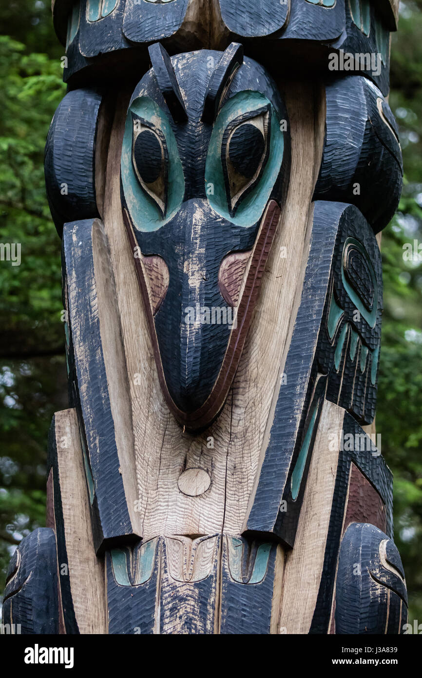 Native American totem poles in Alaska Stock Photo - Alamy Native American totem poles in Alaska Stock Photo - Alamy