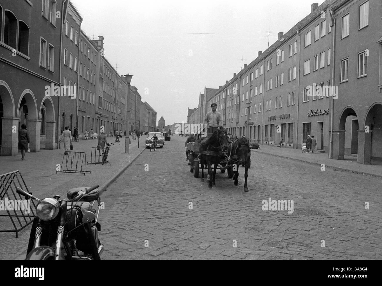 Street scene in Neubrandenburg, 1963 Stock Photo - Alamy
