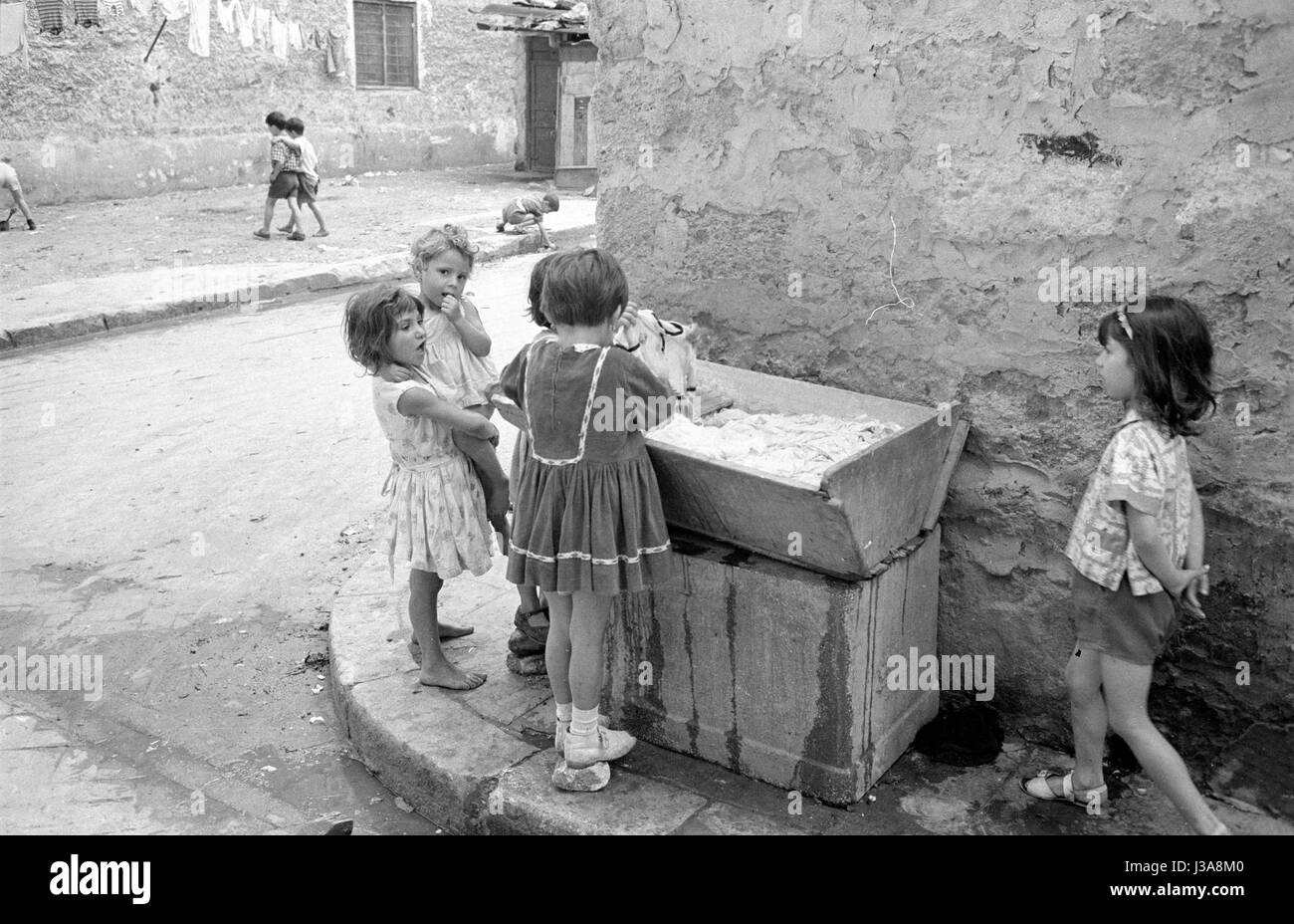 Children in a residential neighborhood of Palermo, 1963 Stock Photo - Alamy