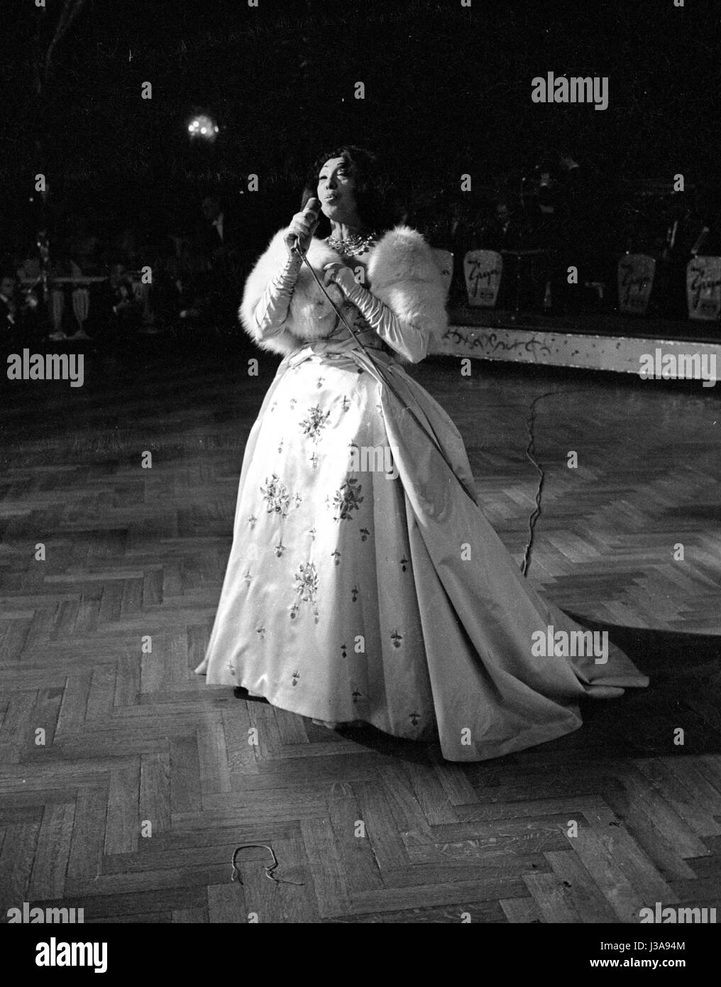 Josephine Baker and Max Greger with orchestra in the Bayerischer Hof in ...