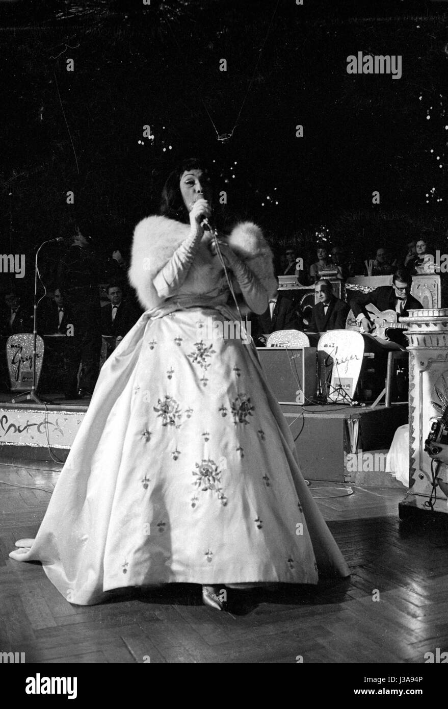 Josephine Baker and Max Greger with orchestra in the Bayerischer Hof in ...