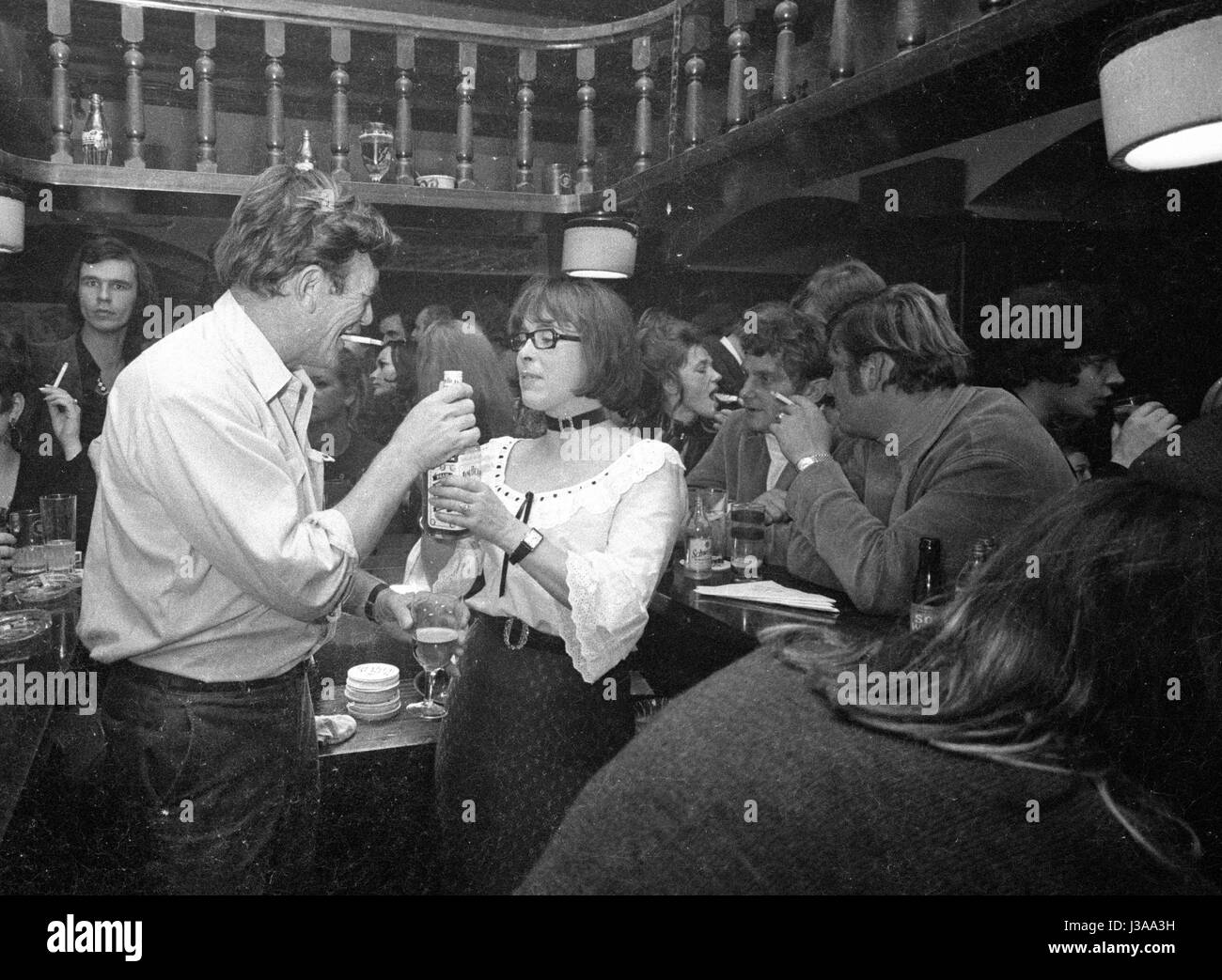 Toni Netzle at the 10th anniversary of the Alter Simpl, Munich 1970 ...