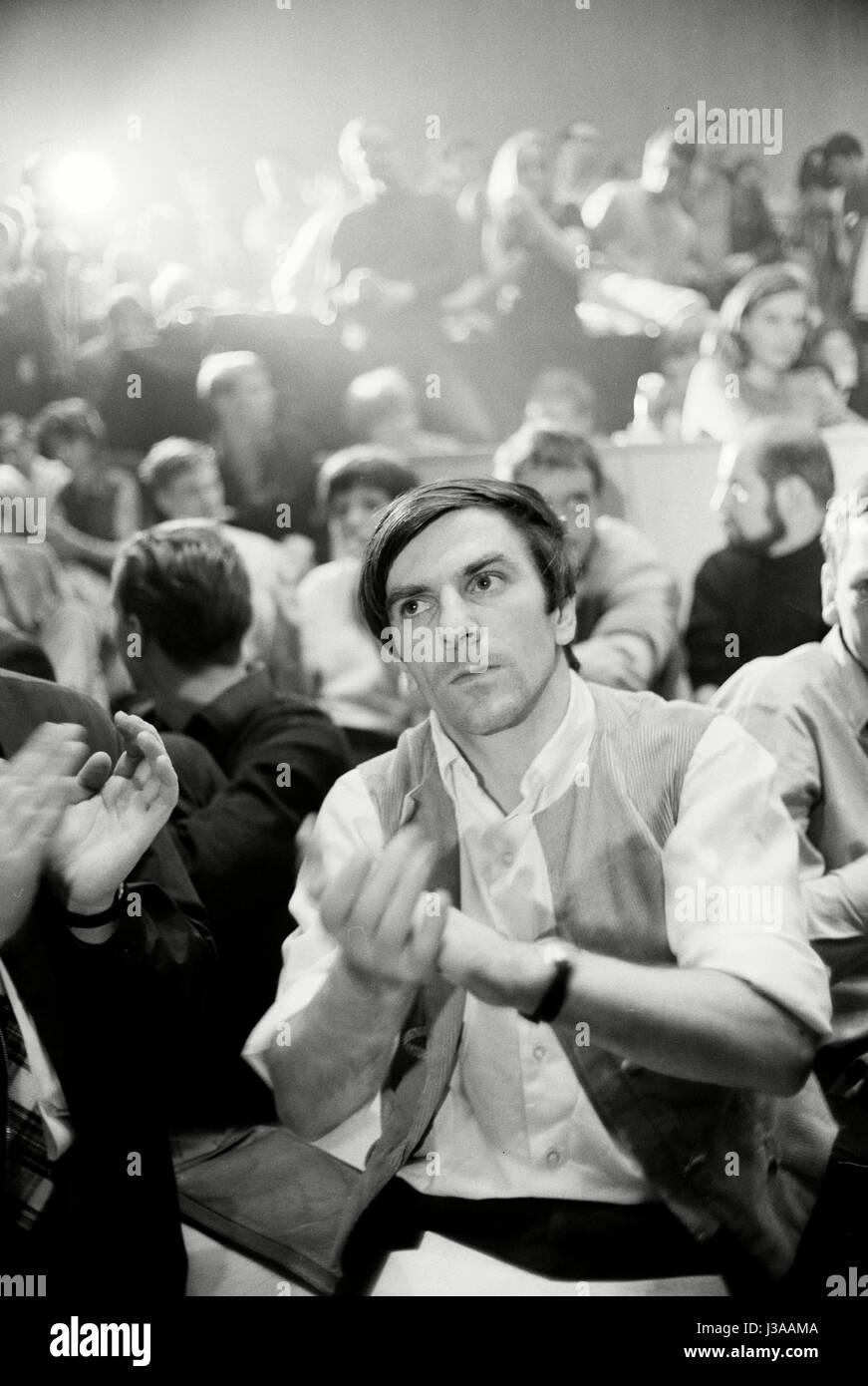 Political activist Rudi Dutschke at the FU Berlin, 1967 Stock Photo - Alamy