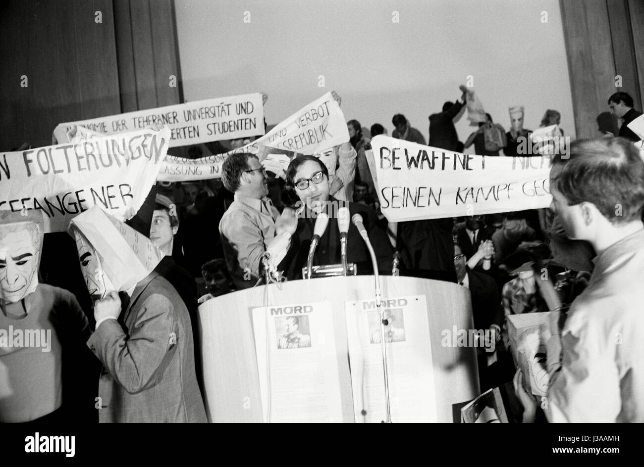 Persian scholar Bahman Nirumand at the FU Berlin, 1967 Stock Photo - Alamy