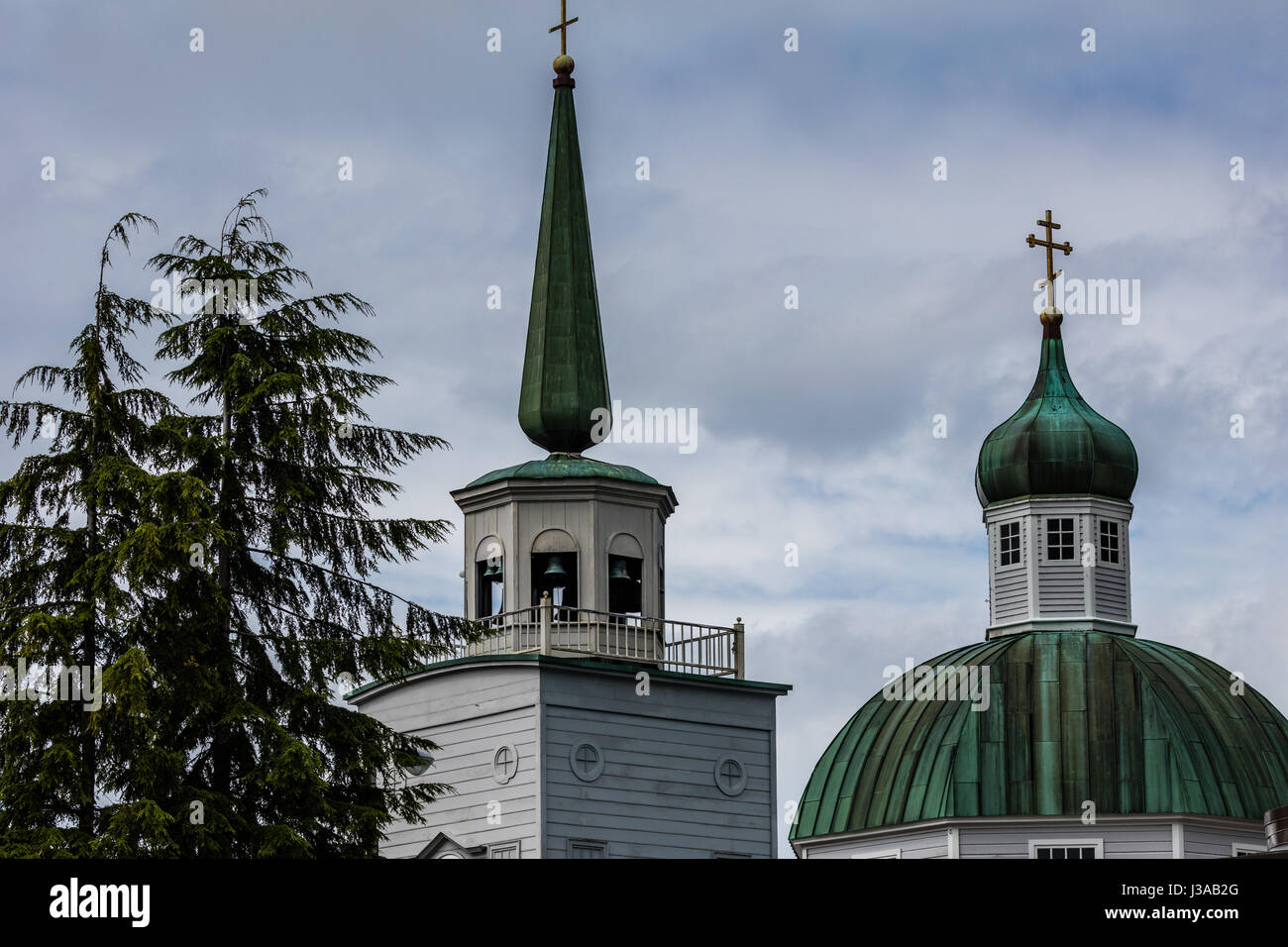 Saint Michaels Russian Orthodox Cathedral at Sitka Alaska Stock Photo ...