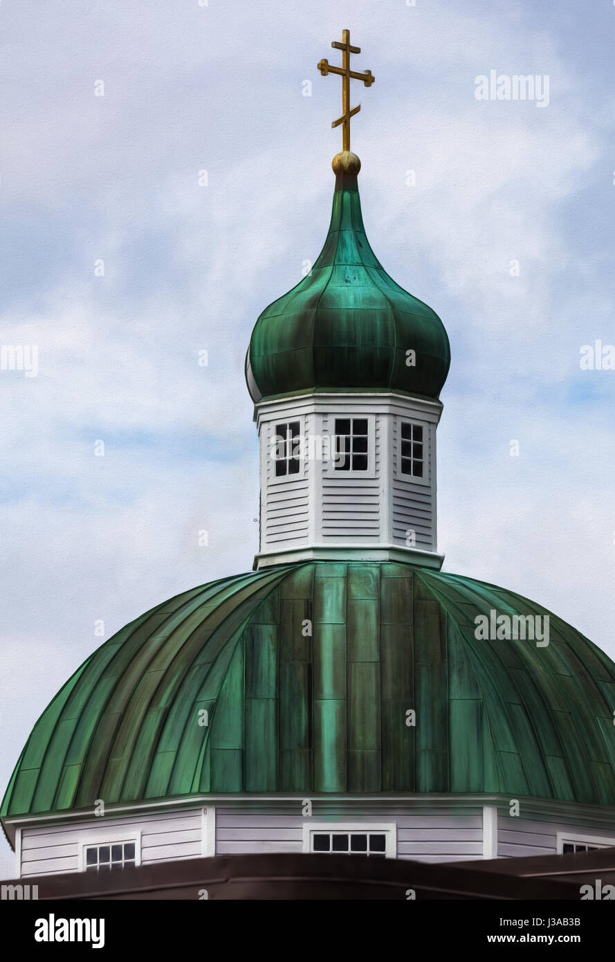 Saint Michaels Russian Orthodox Cathedral at Sitka Alaska Stock Photo ...