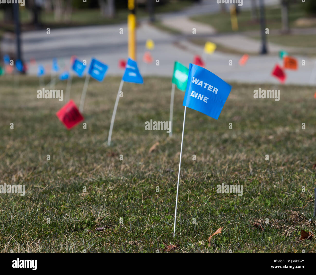 Underground cable marker hi-res stock photography and images - Alamy